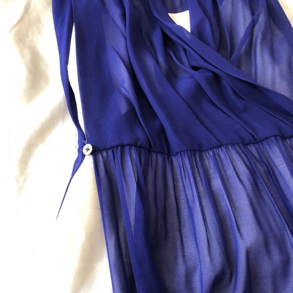 Raoul | Dresses | Nwt Raoul Carbon Blue Wrap Dress With White Slip ...